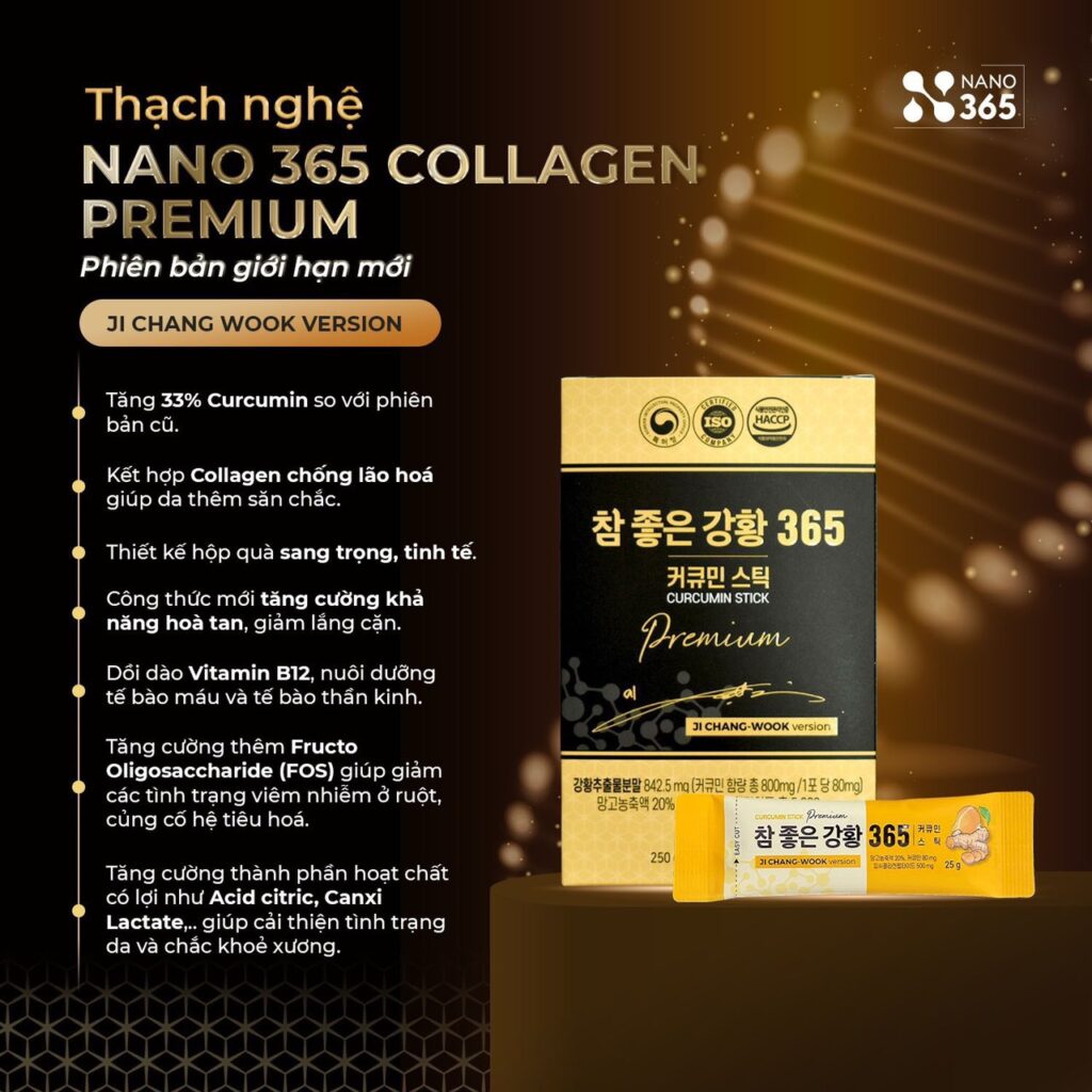 Thạch Nghệ Collagen Nano 365 Curcumin Stick Premium Ji Chang-Wook ...